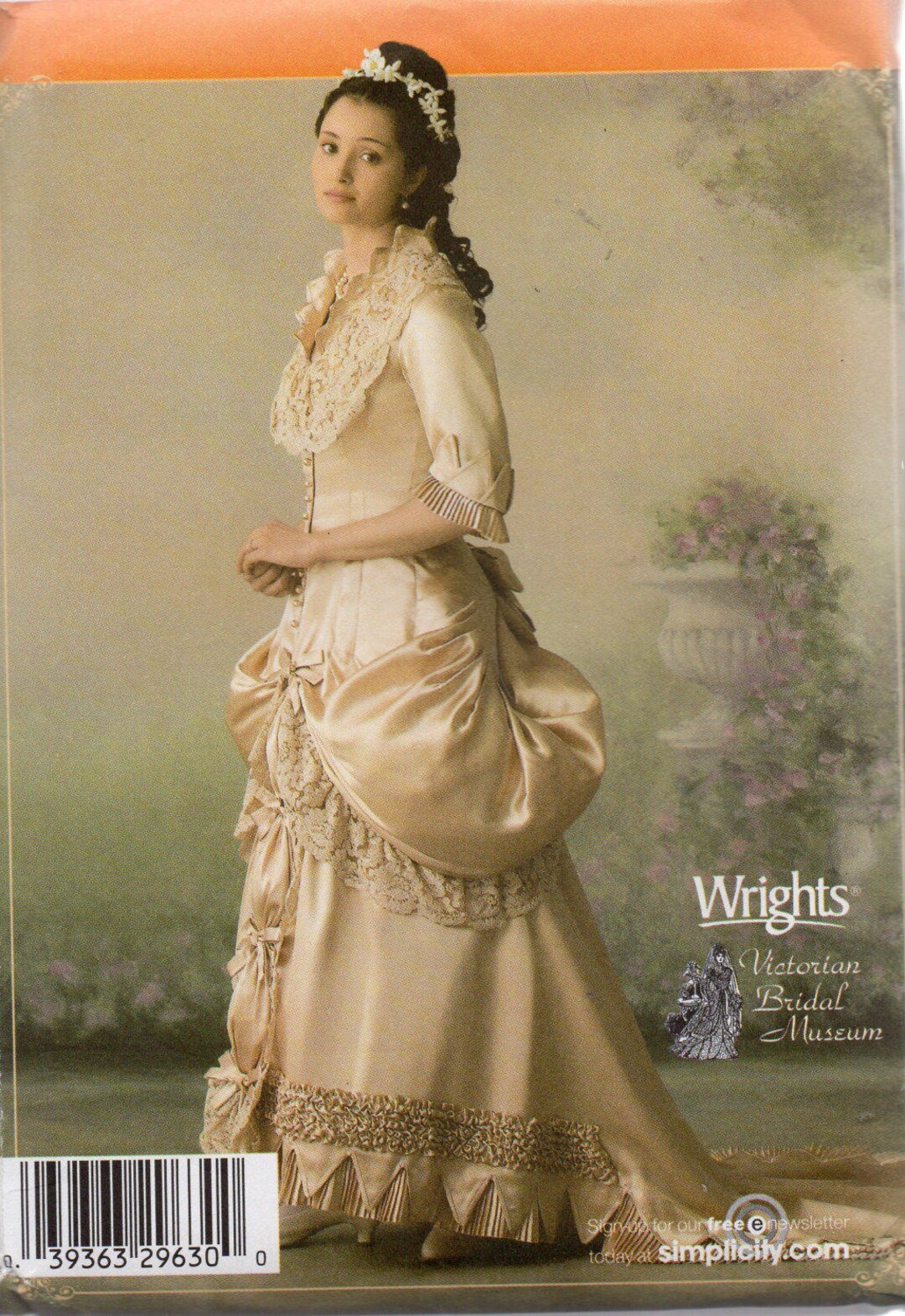 Elegant VICTORIAN BRIDAL GOWN Simplicity Pattern 4244 Misses Sizes 6 8 ...