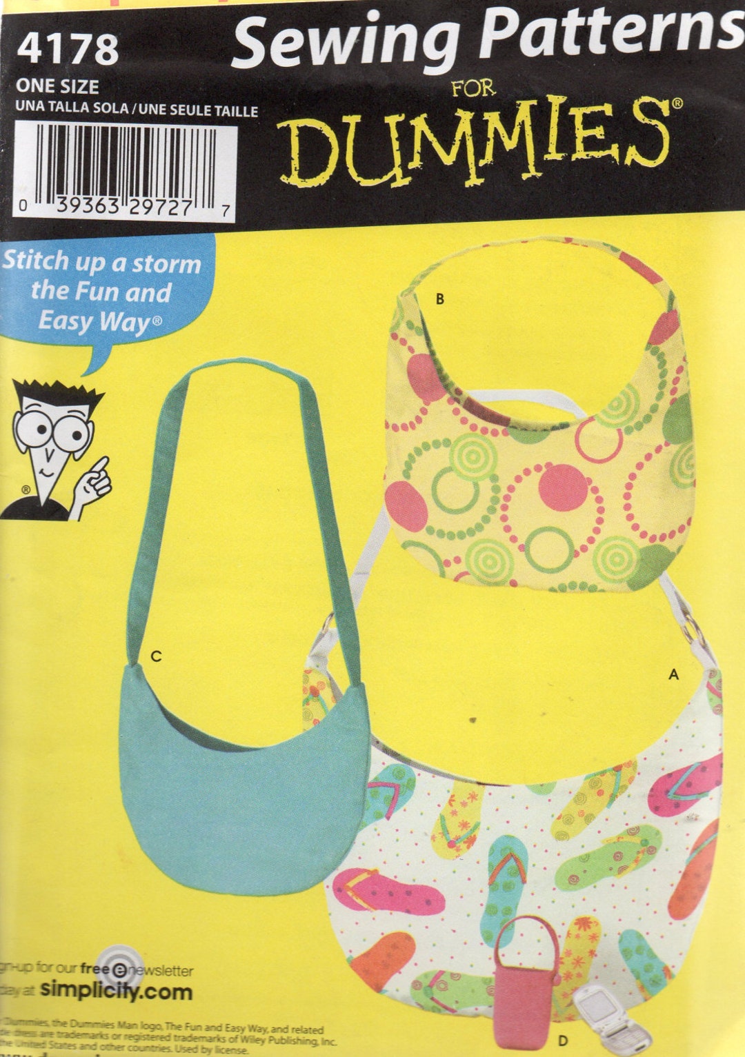 Simplicity Pattern 4178 BAGS and CELL PHONE Holder - Etsy