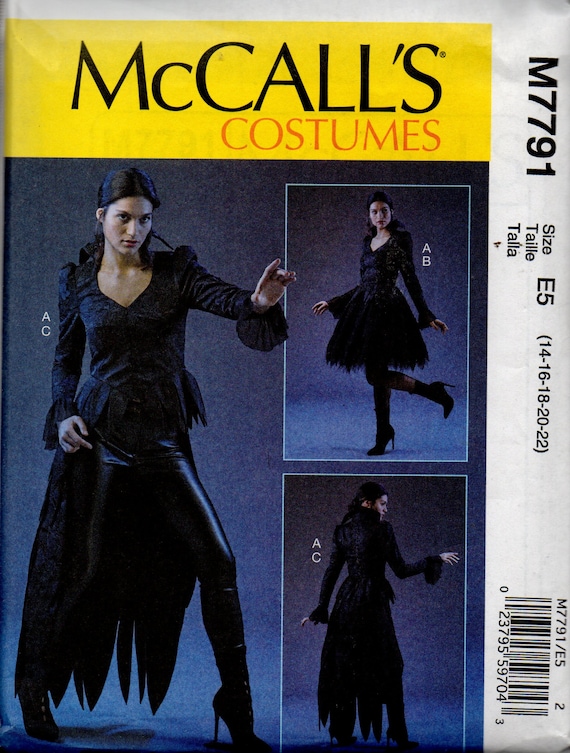 Out of Print McCall's Costume Pattern 7791 COSPLAY TOP & | Etsy