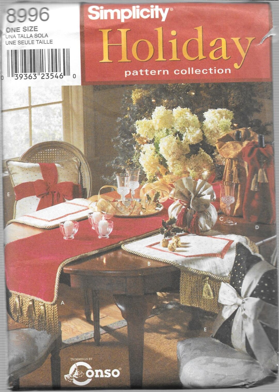 Discontinued Simplicity HOLIDAY Pattern Collection 8996 TABLE RUNNERS ...