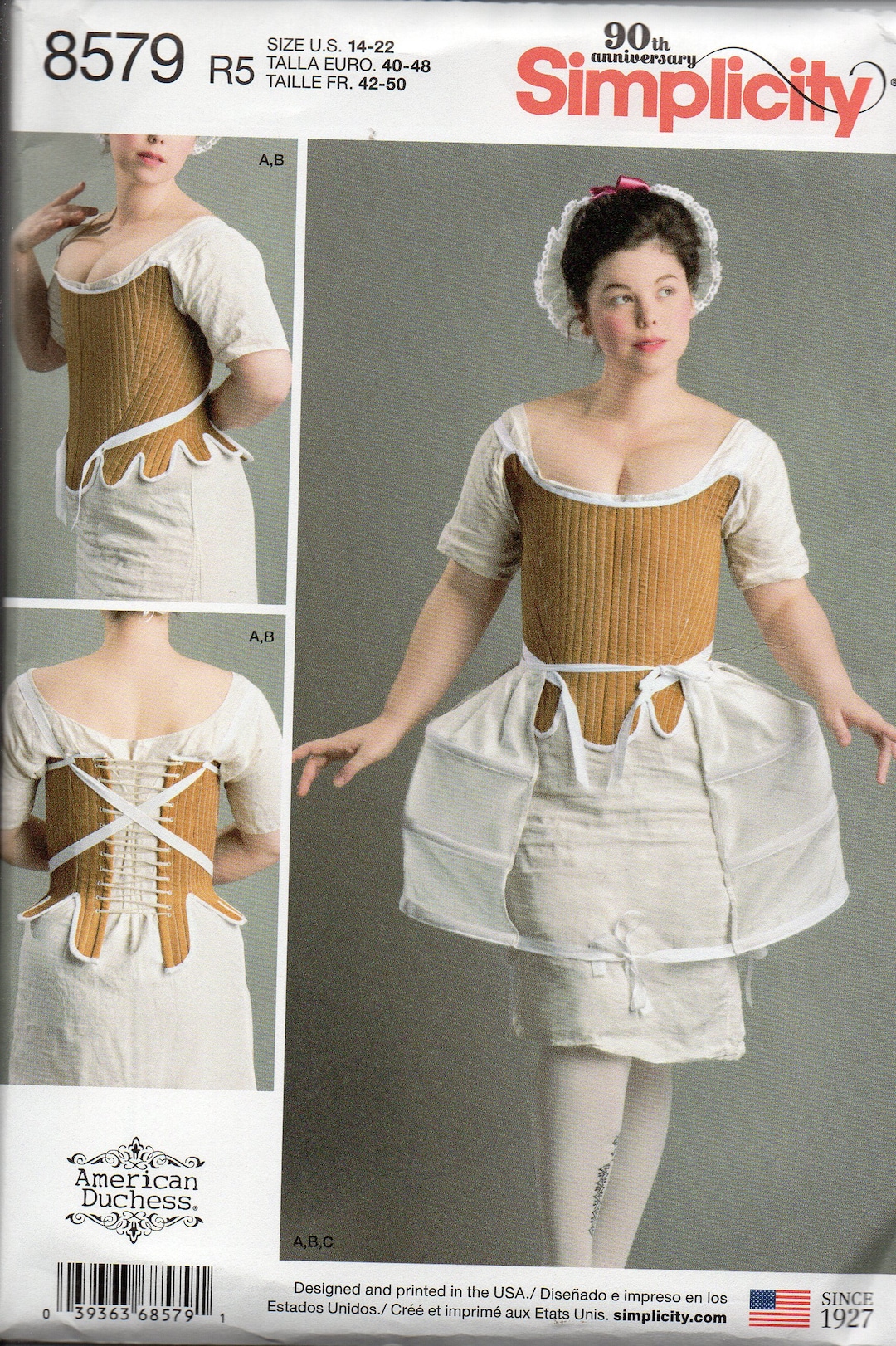 American Duchess 18th CENTURY CORSET SHIFT & Panniers Simplicity 90th ...