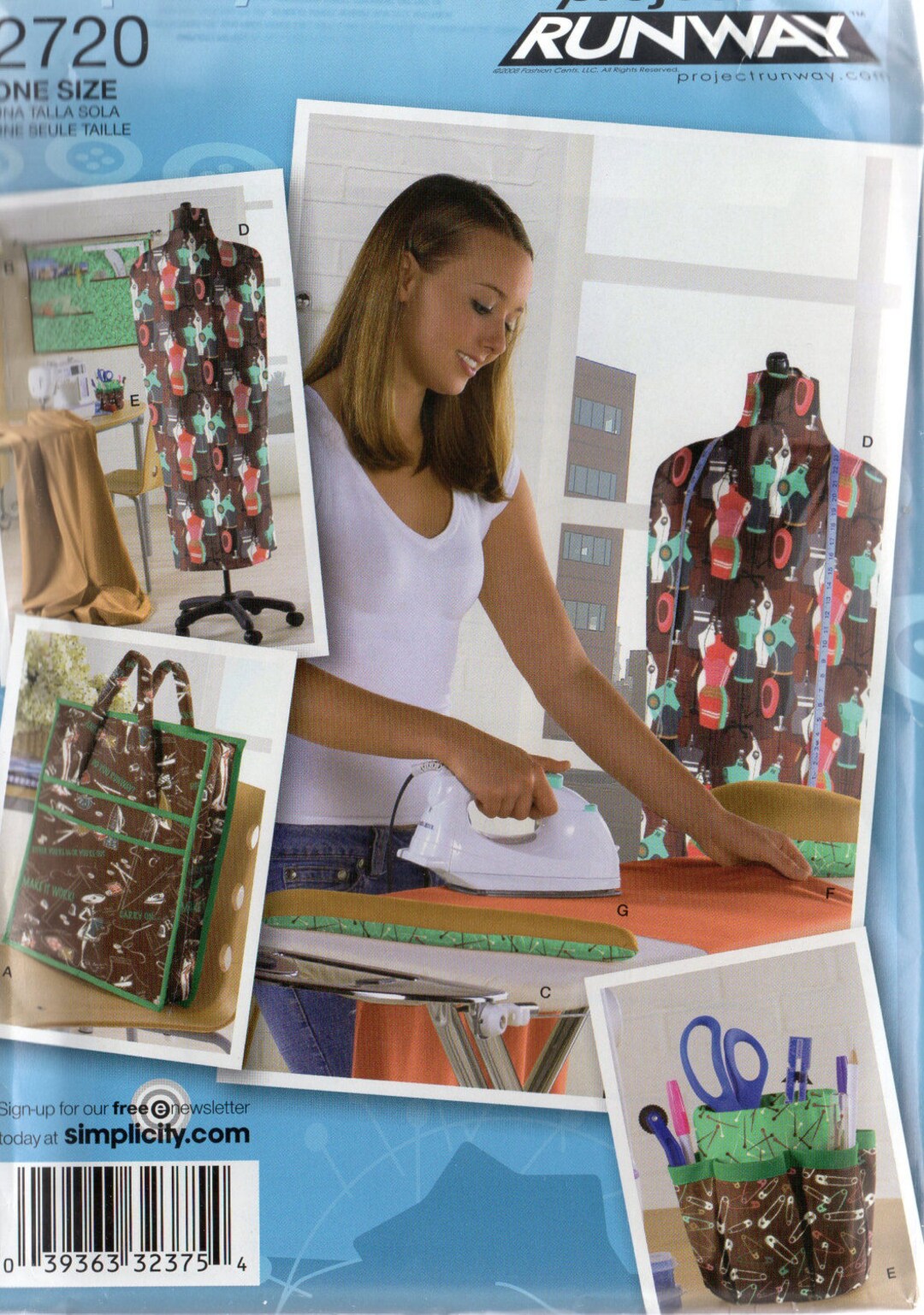 Simplicity Project Runway Pattern 2720 SEWING ACCESSORIES Form Cover ...