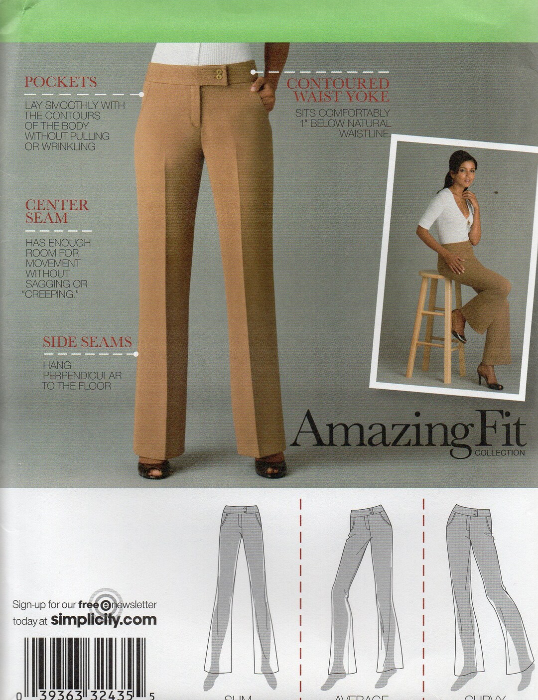 Simplicity AMAZING FIT PANTS Pattern 2700 Misses Sizes 6 8 10 12 14 - Etsy