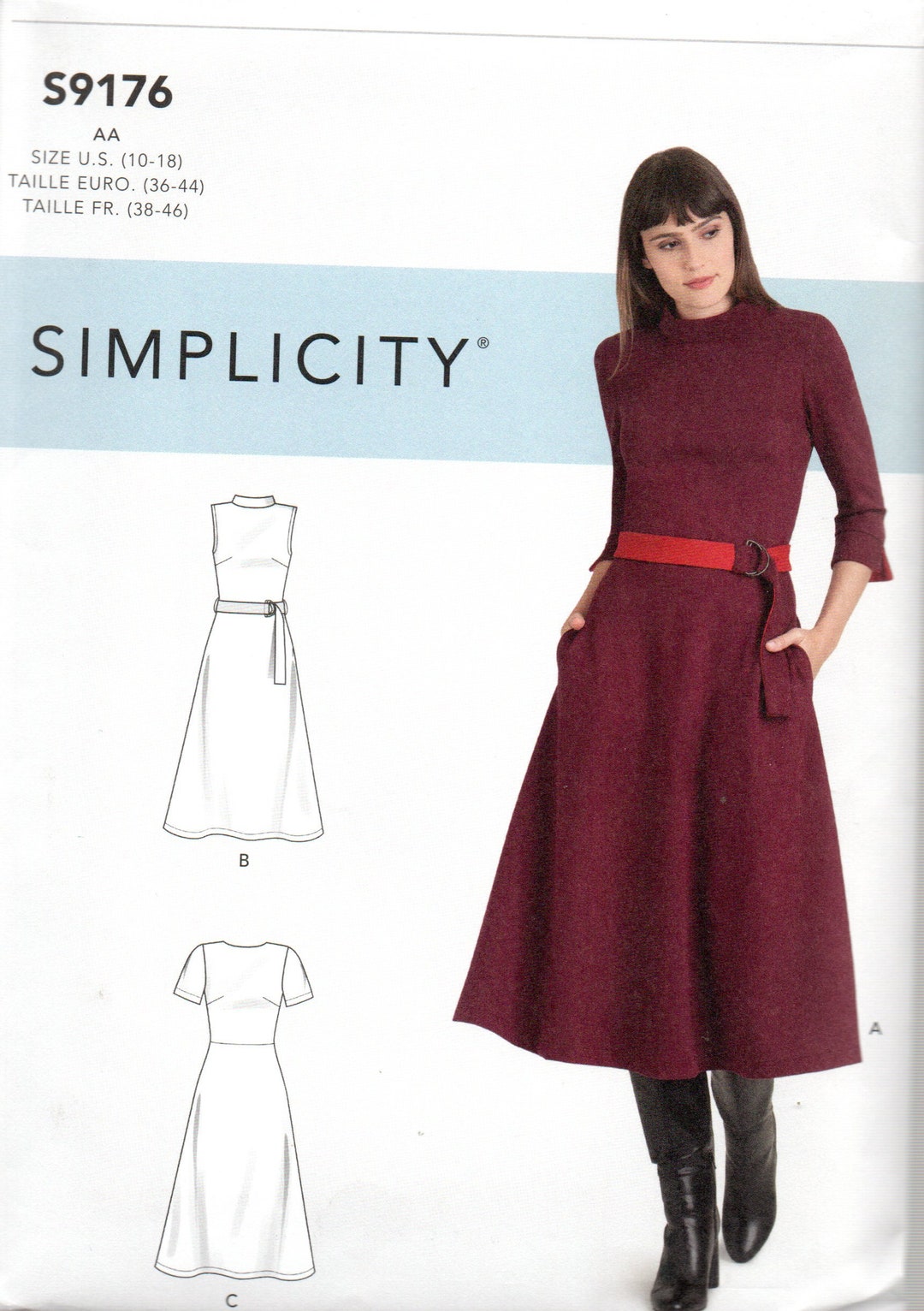 Fall Fashion Simplicity Pattern 9176 LACE OVERLAY DRESS Women's 20W 22W ...