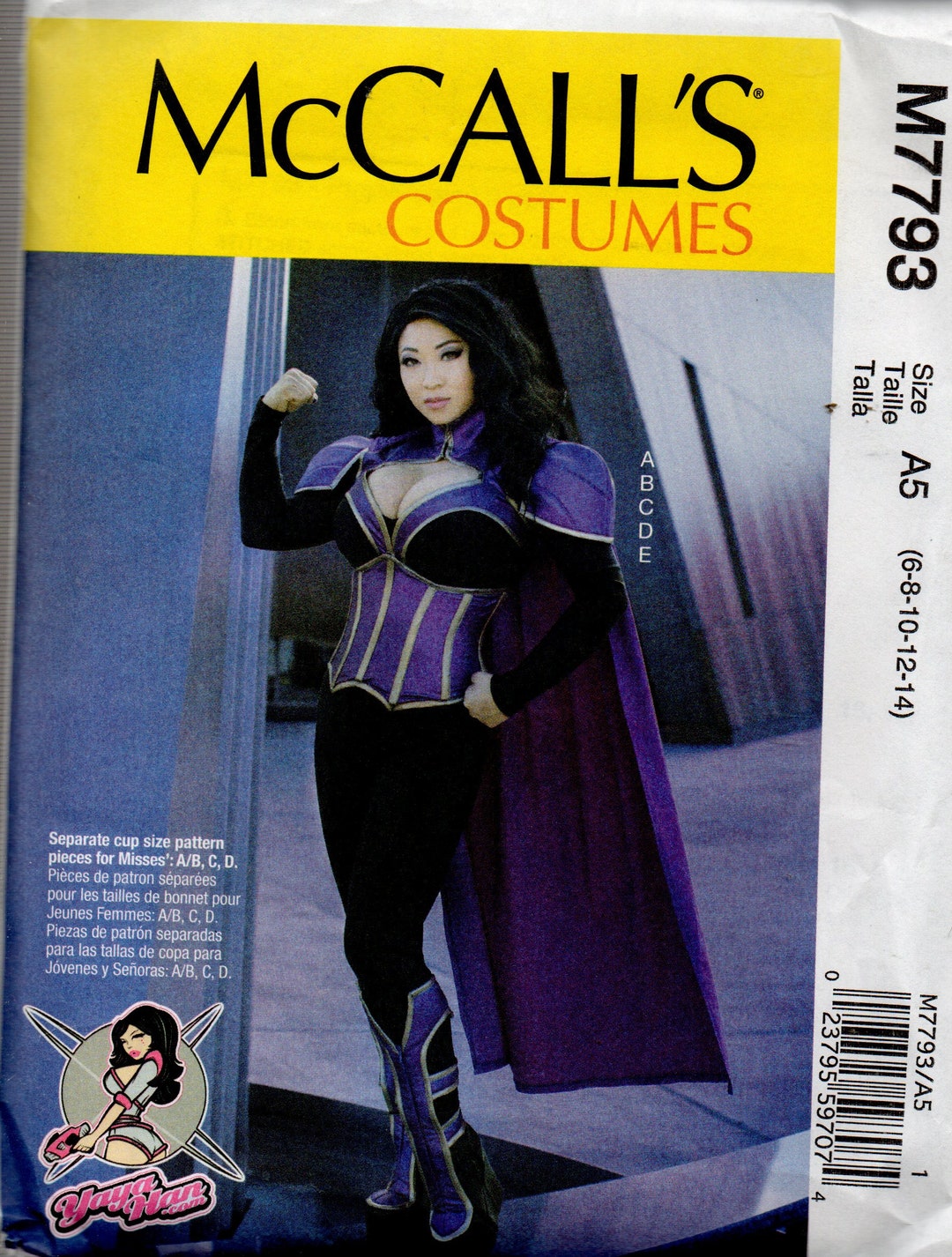 Out of Print COSPLAY SUPERHERO YAYA Mccall's Yaya Han Costume Pattern ...
