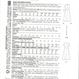 Fall Fashion Simplicity Pattern 9176 LACE OVERLAY DRESS Women's 20W 22W ...