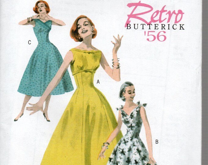 Retro Butterick '56 Pattern 5603 DRESS With Various BODICES Misses ...