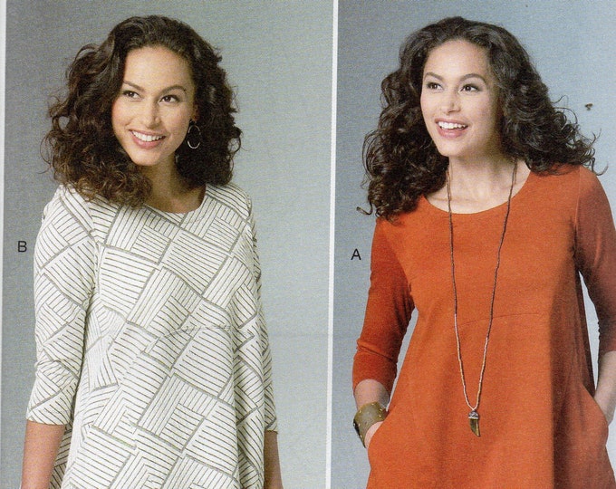 Katherine Tilton Butterick Pattern 6492 Shaped Sides PULLOVER TUNICS ...