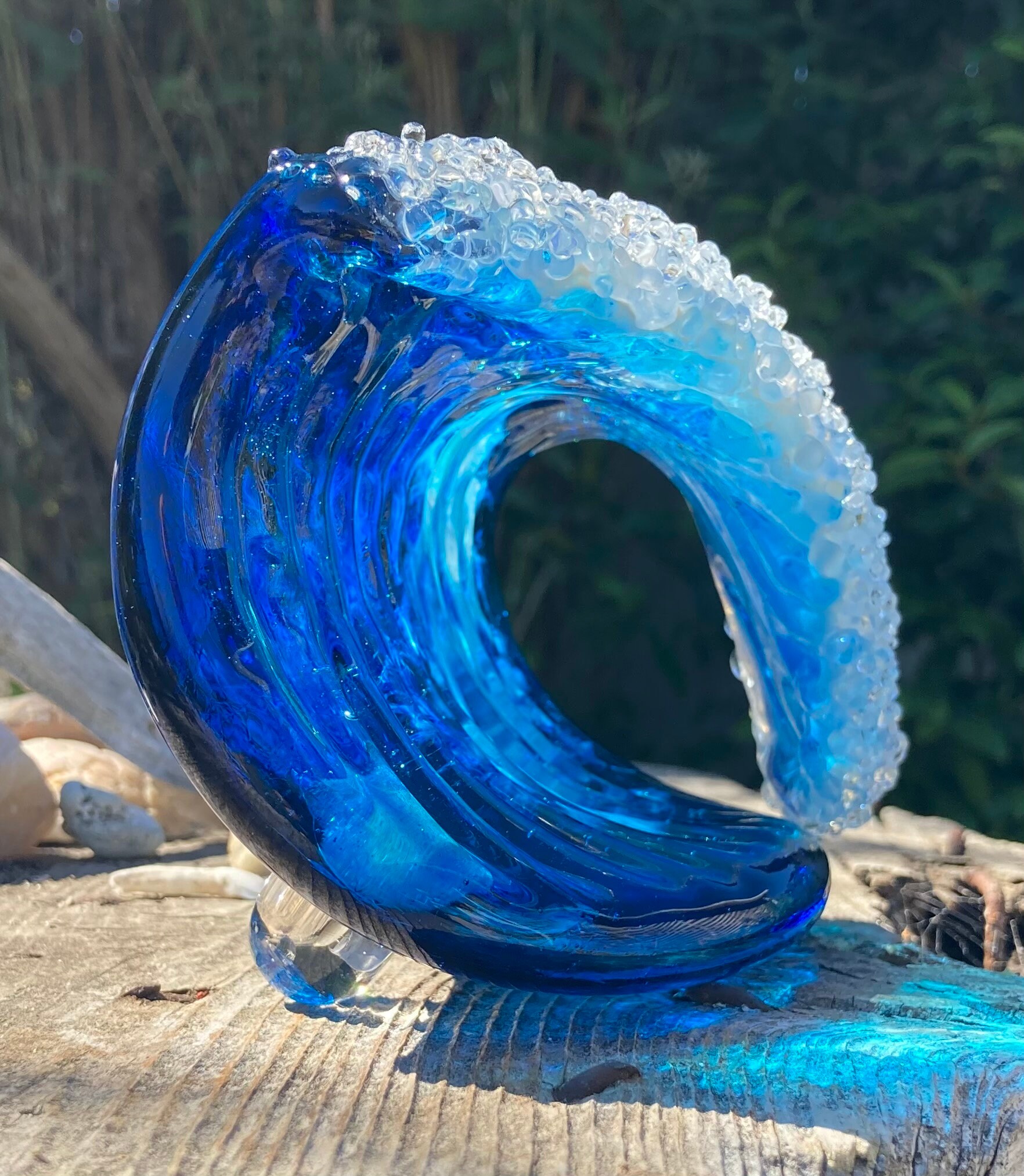 Blown Glass Wave - Etsy