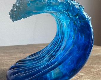 Glass Ocean Wave Sculpture - Etsy