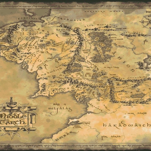 Middle-earth Patterns Lord of the Rings Borders for | Etsy