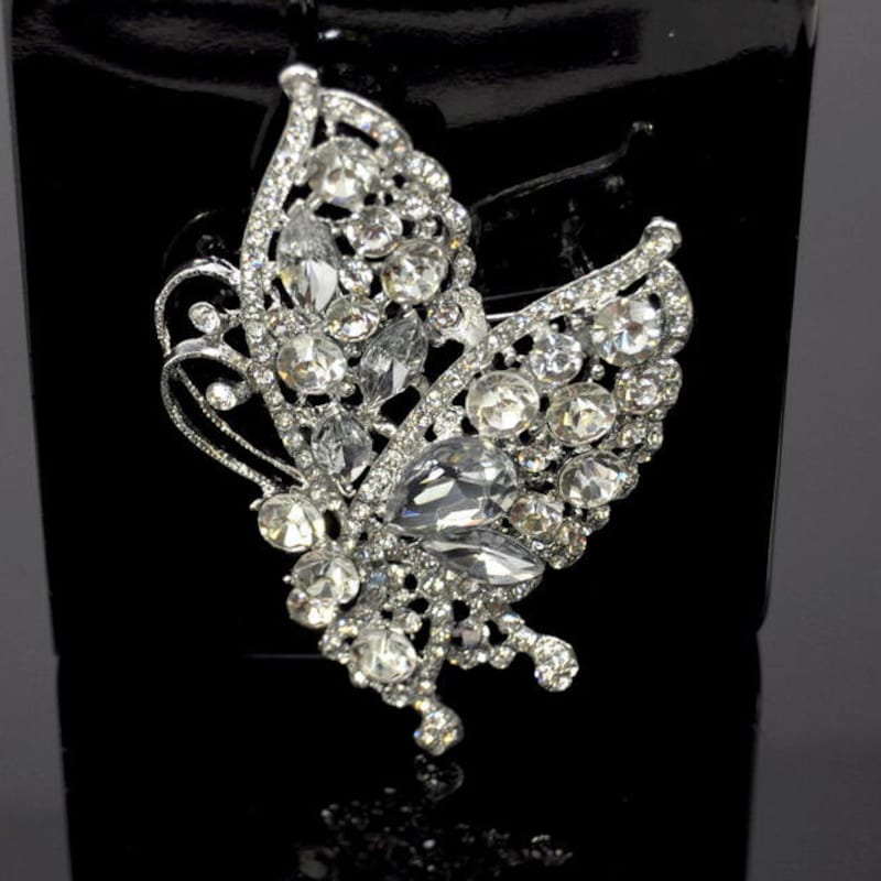 Silver Butterfly Pin - Etsy