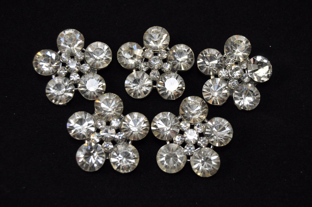 5pcs Big Rhinestone Button, Embellishment Button With Shank Good for ...