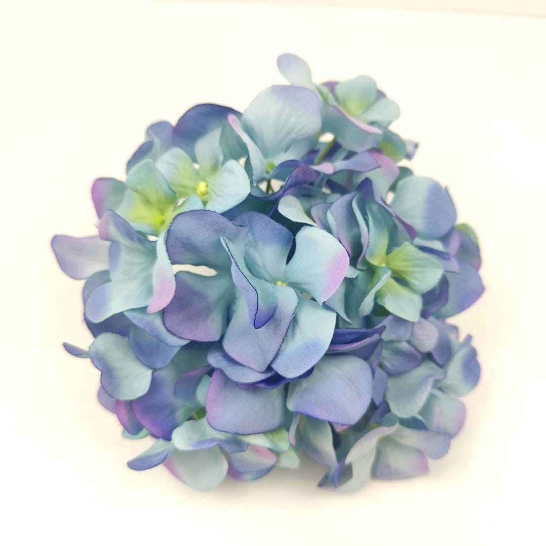 Blue-green Hydrangea Flower, Hydrangea Head Artificial Flower, Frabric ...