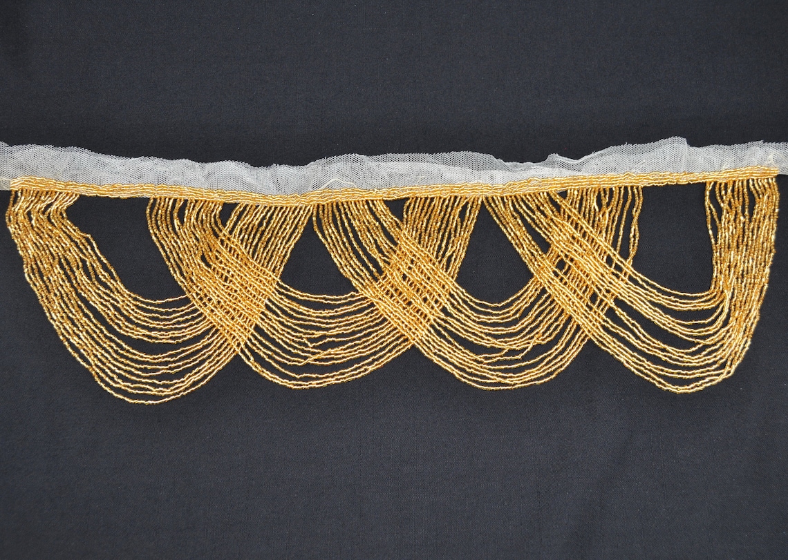 Gold Beaded Fringe Trim Applique Gold Beaded Tassel Trim - Etsy
