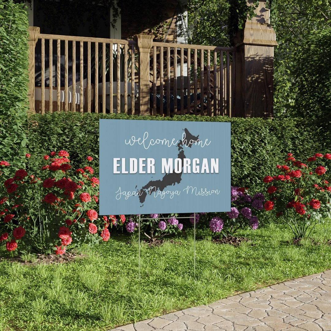 Welcome Home Missionary Yard Sign, Return With Honor Welcome Sign - Etsy