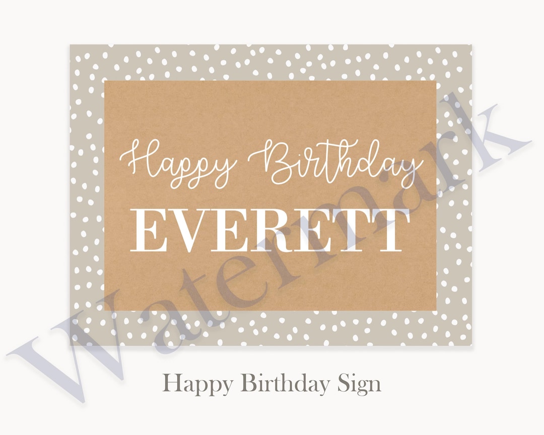 Kraft Paper Happy Birthday Poster Sign, Editable Template Brown Paper ...