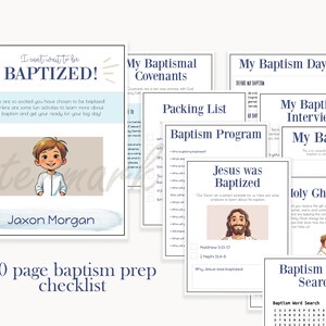 Baptism Preparation Checklist, LDS Baptism List, Packing List, Church ...