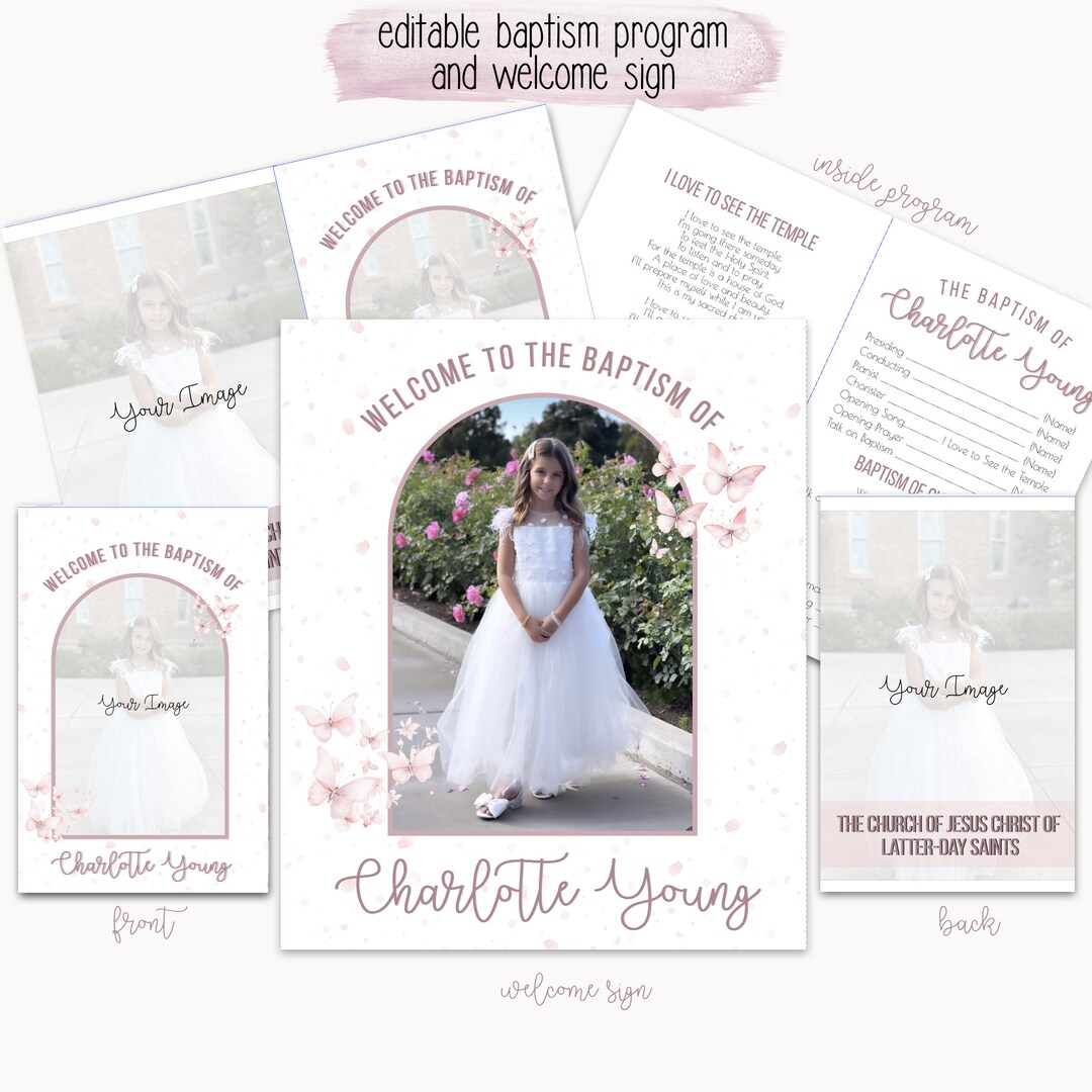Baptism Program LDS Editable Template, Church of Jesus Christ of Latter ...