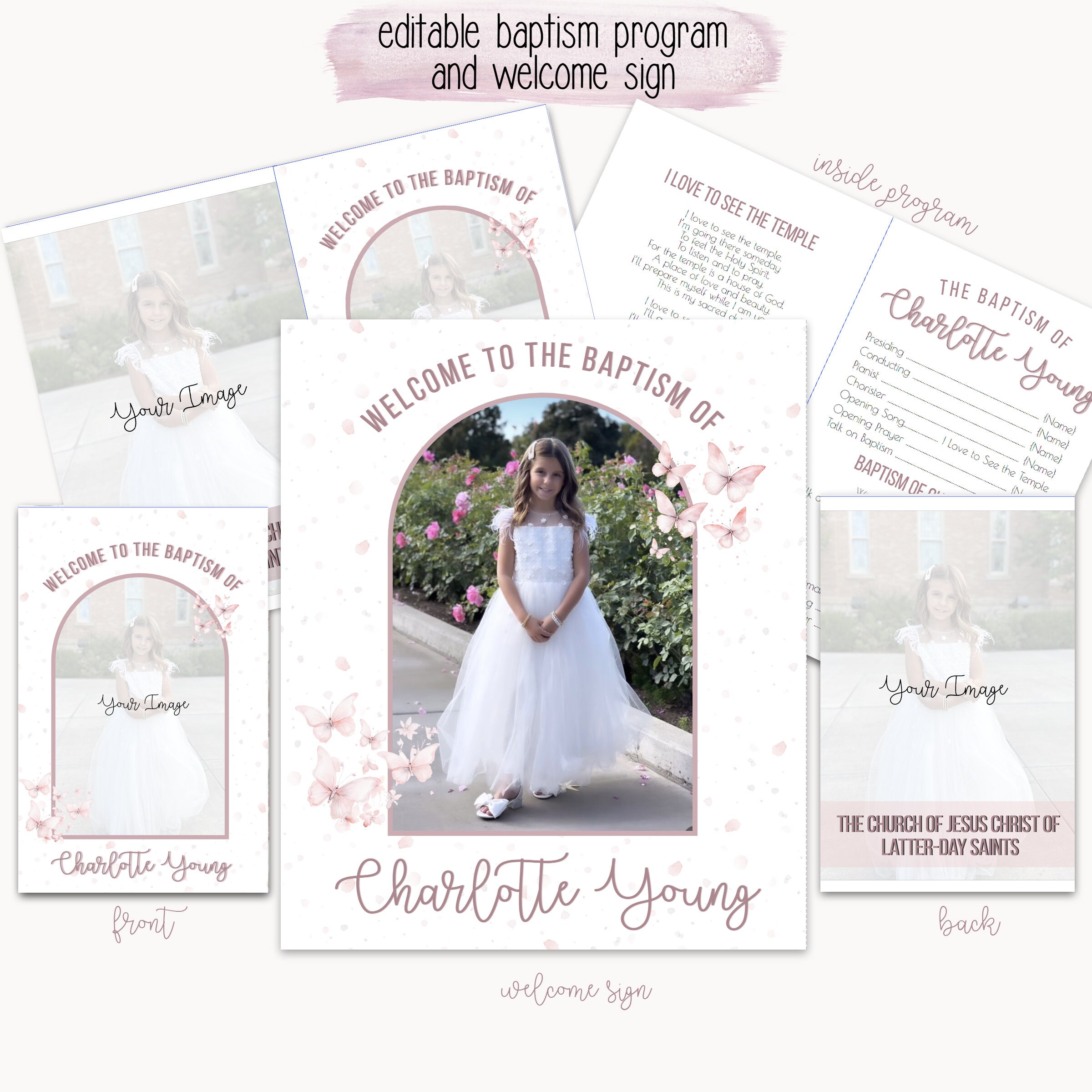 Baptism Program LDS Editable Template, Church of Jesus Christ of Latter ...