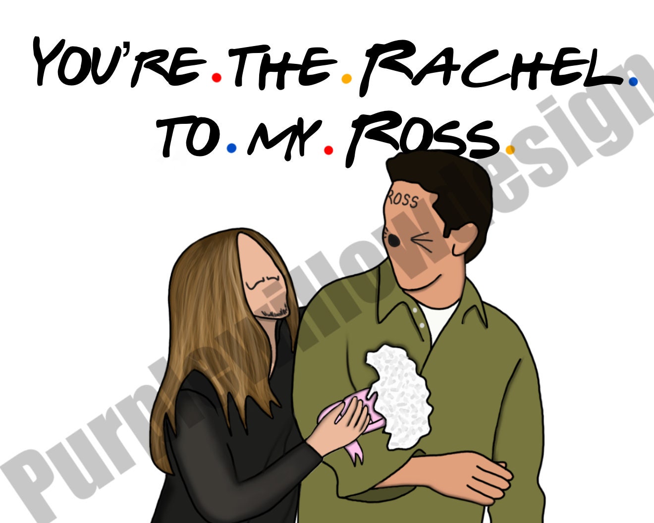 Friends Digital Print - Rachel & Ross - Etsy Canada