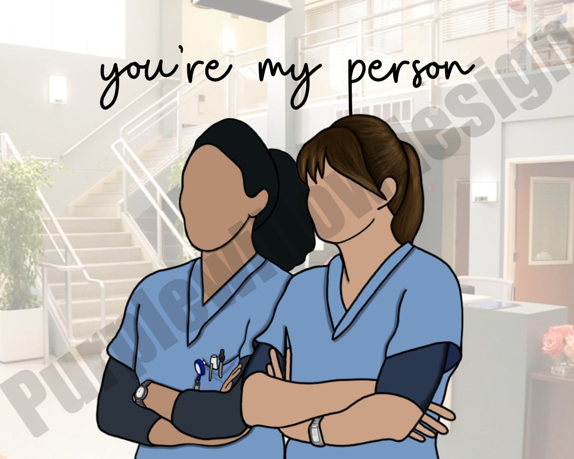 Greys Anatomy Digital Print - Meredith & Christina - Etsy