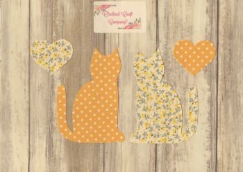 Iron on Fabric Applique Calico Cats X 2 With | Etsy