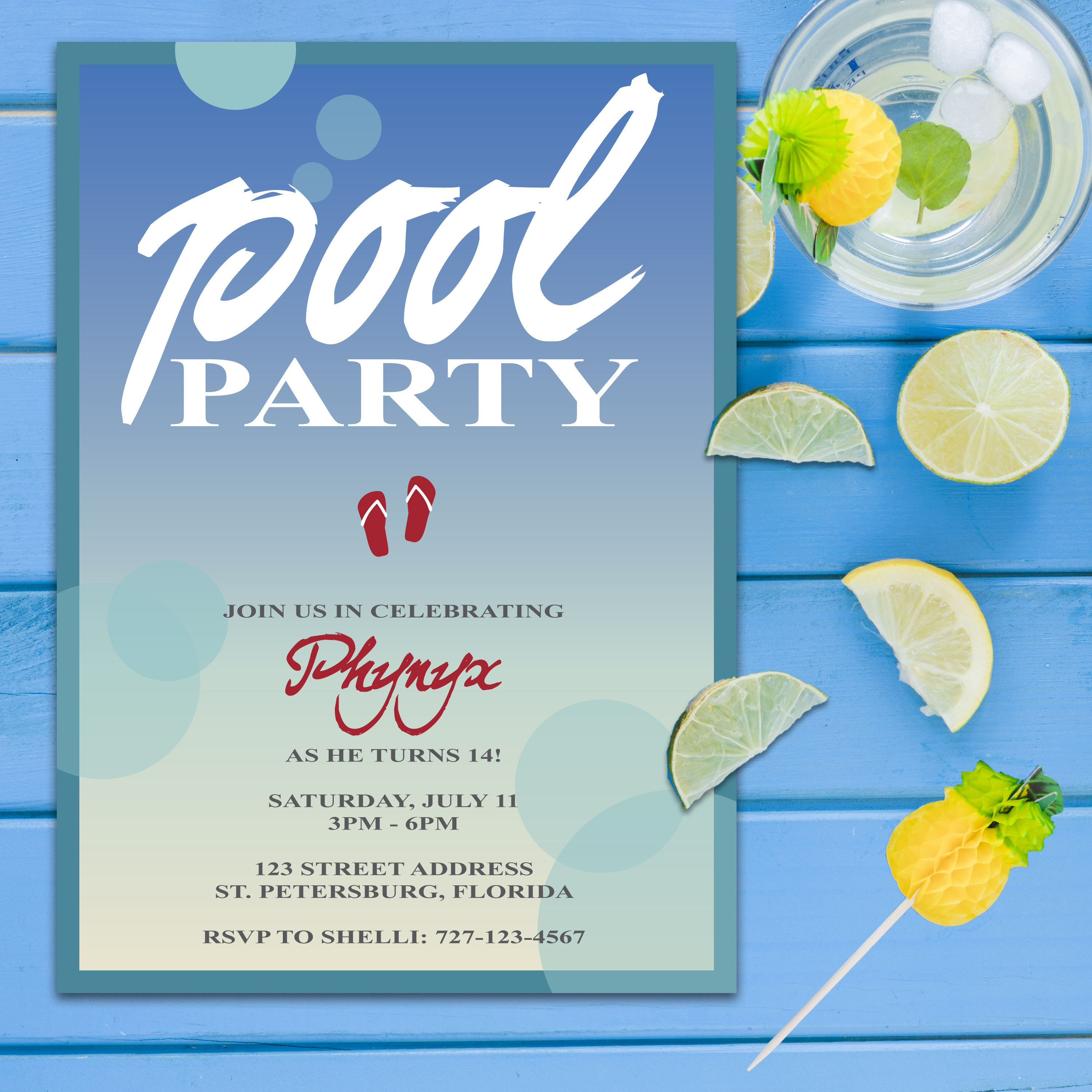 Pool Party Invitation *DIGITAL File Available - Etsy