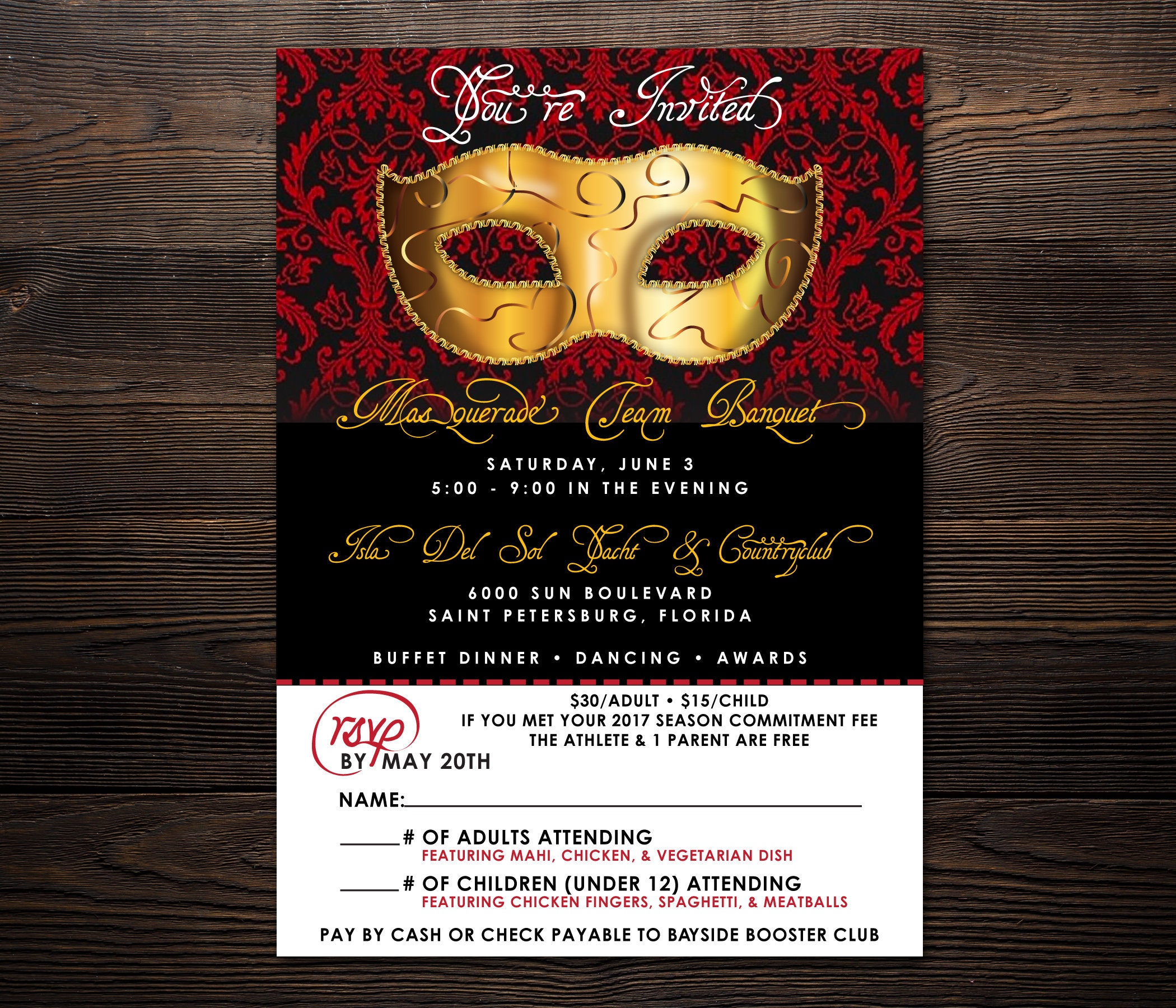 Masquerade Banquet Invitation *DIGITAL File Available - Etsy