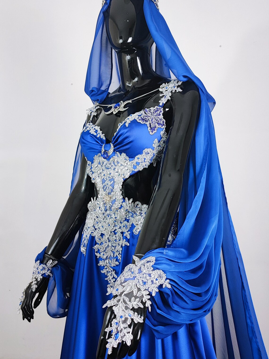 Moon Goddess Costume Fantasy Couture Celestial Gothic Gown Pagan ...