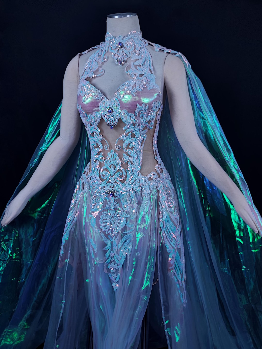 Mermaid Armor Corset Dress Fantasy Couture Gown Mermaidcore Whimsical ...