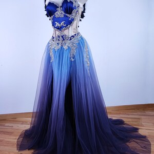 Celestial Moon Goddess Armor Gown Starfall Ballgown Fantasy Costume ...