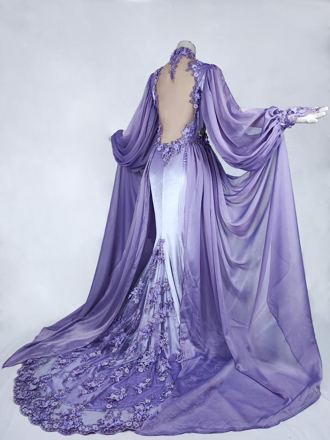 Spring Goddess Gown Whimsical Wedding Dress Bridal Fantasy Costume ...