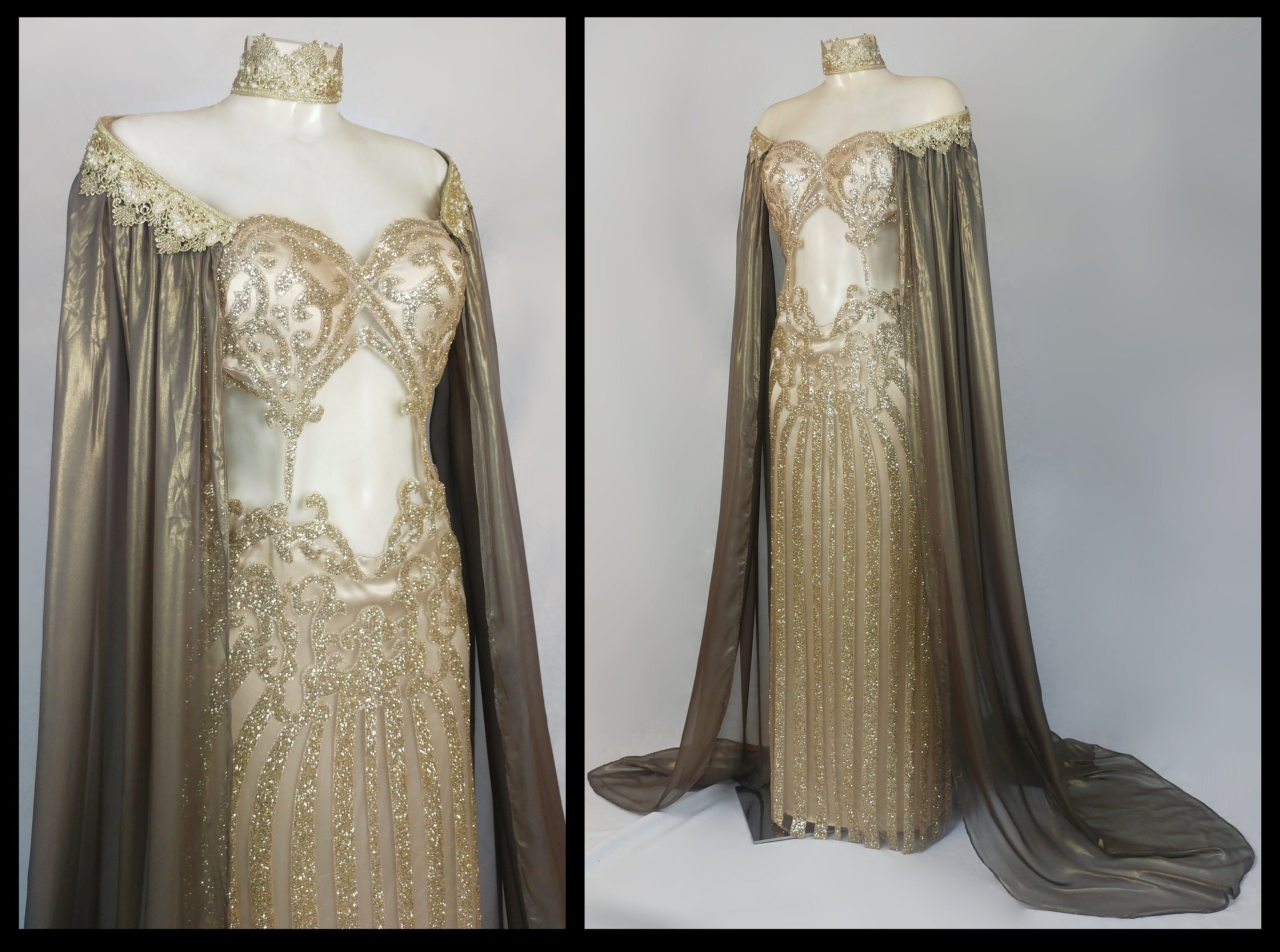 Fantasy Couture Goddess Dress Sexy Sparkle Luxury Dress Etsy Uk