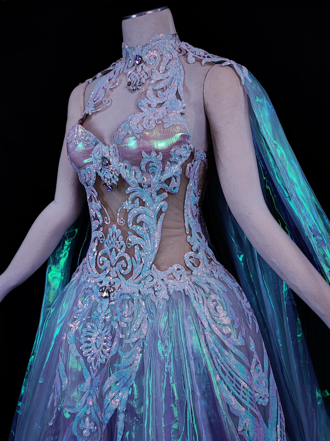 Mermaid Armor Corset Dress Fantasy Couture Gown Mermaidcore Whimsical ...