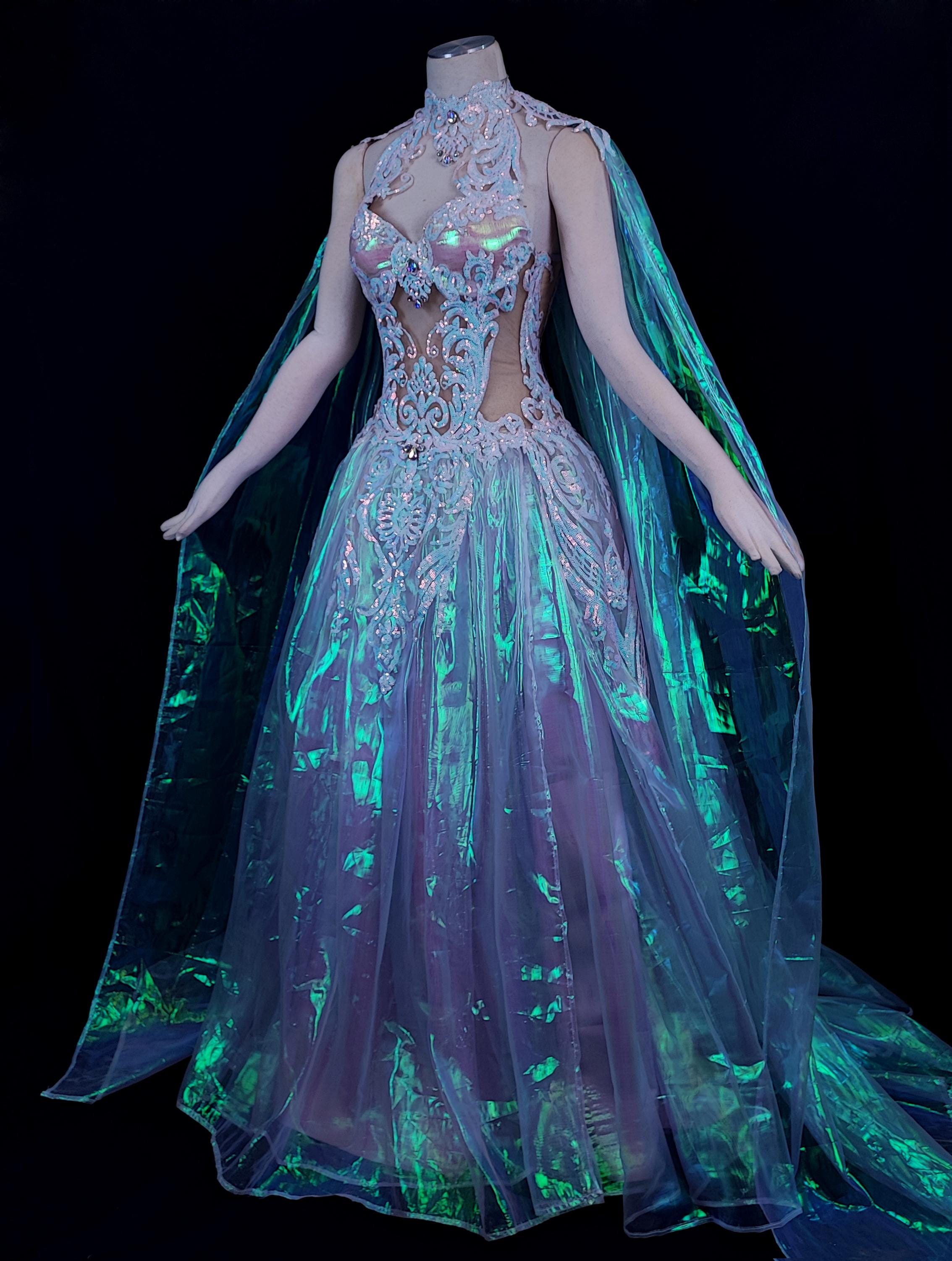 Mermaid Armor Corset Dress Fantasy Couture Gown Mermaidcore Whimsical ...