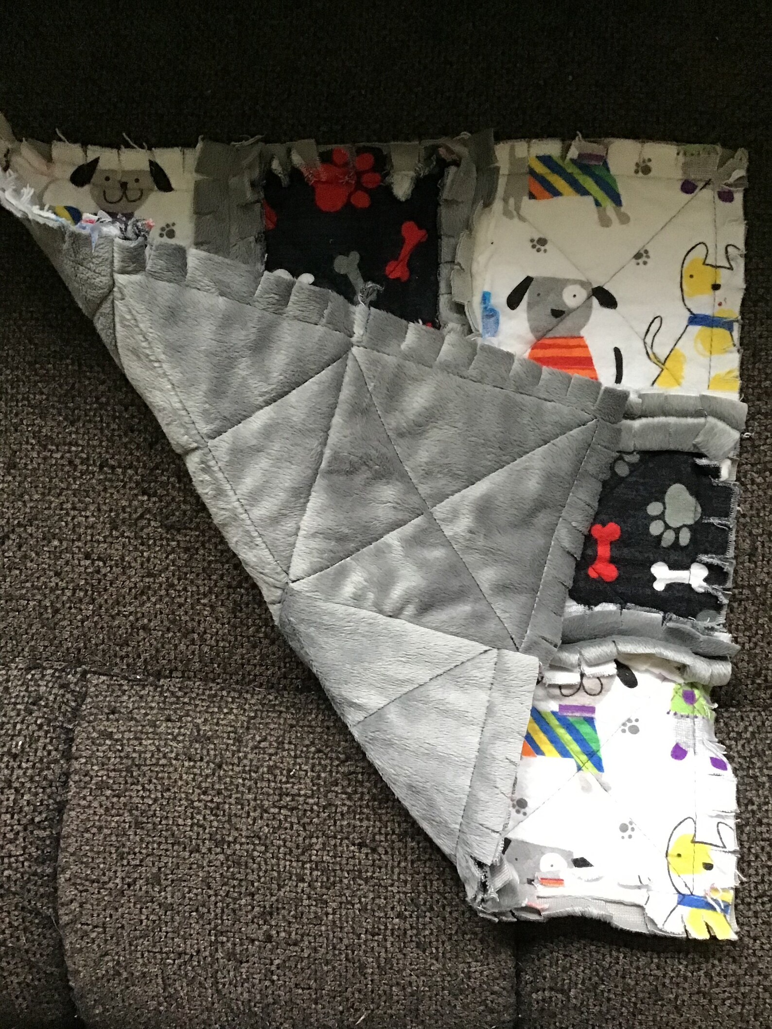 9 Square Scrappy Minky and Flannel Baby Lovey, Baby Quilt, Binky, Baby ...