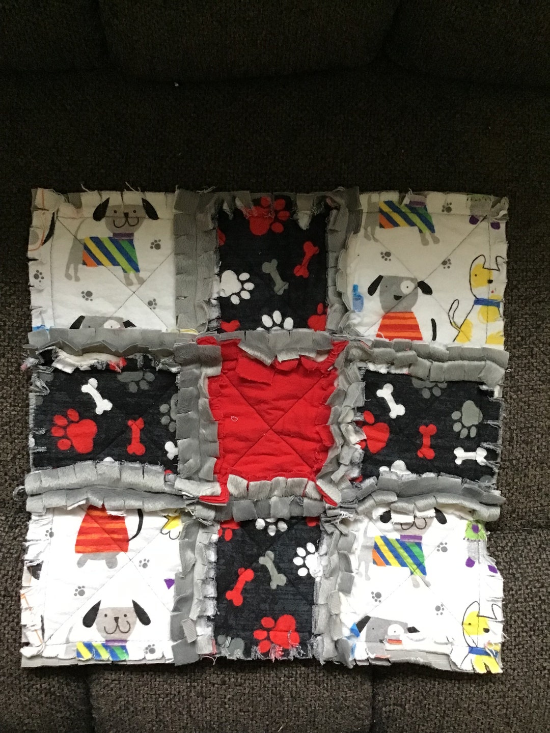 9 Square Scrappy Minky and Flannel Baby Lovey, Baby Quilt, Binky, Baby ...