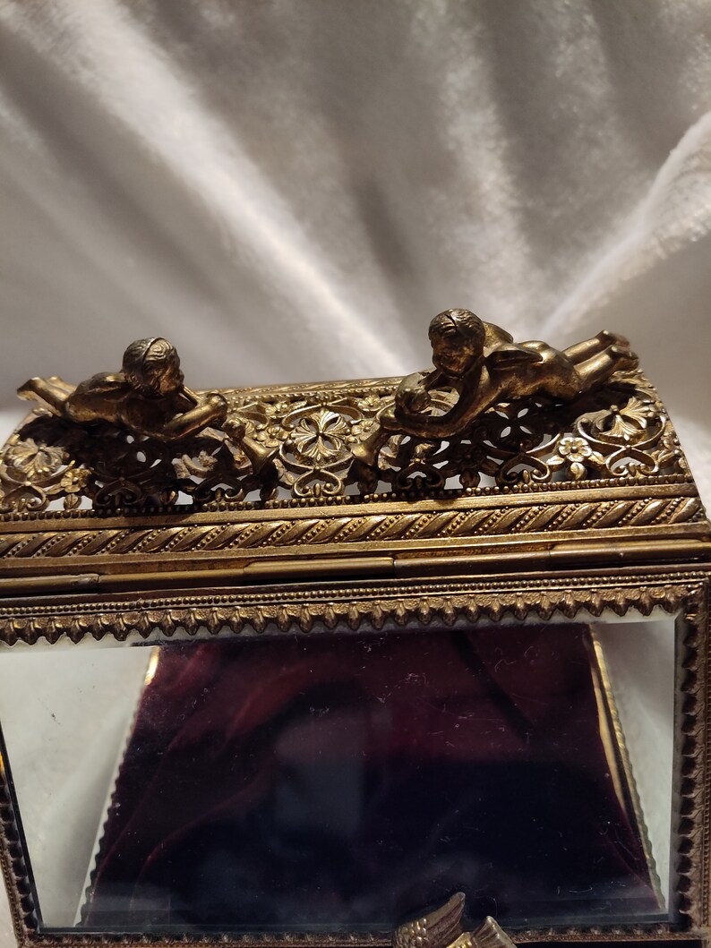 Guildcrest Jewelry Box Dresser Casket Pyramid With Doves - Etsy