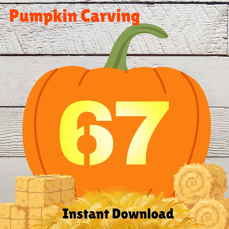 67 Pumpkin Stencil - Etsy