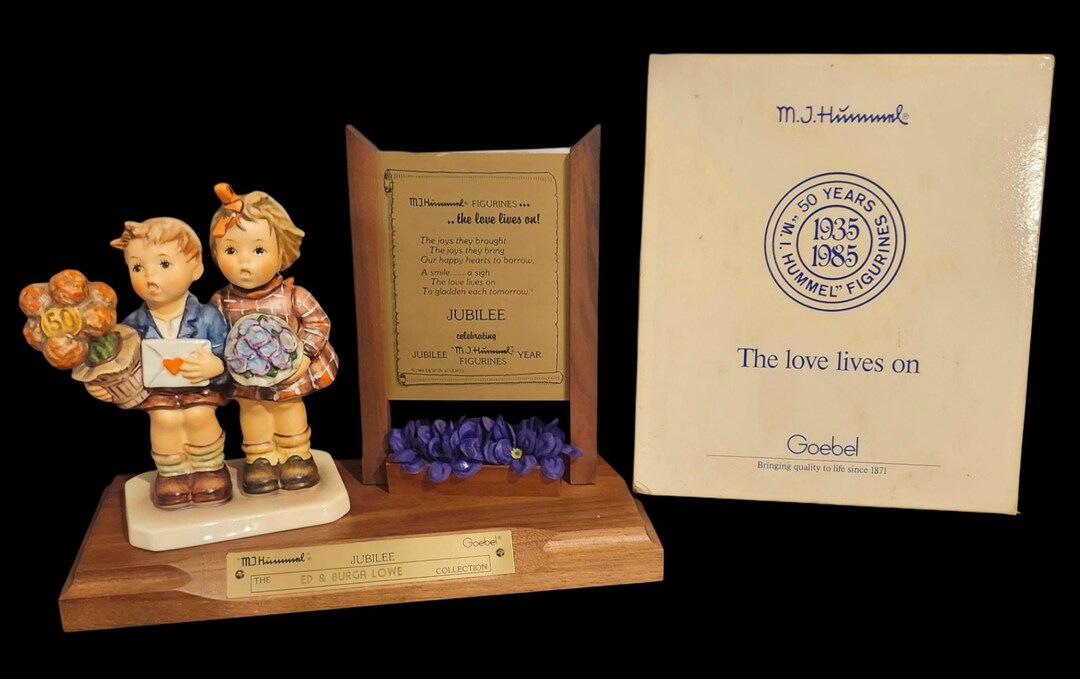 Hummel 50 Year Jubilee "the Love Lives On" Figurine #416 W/ Box ...