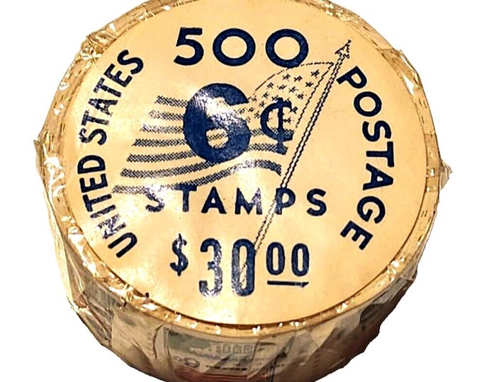 United States Grand Union Flag 6 Cent Unopened Stamp Roll of 500 ~ 30 ...