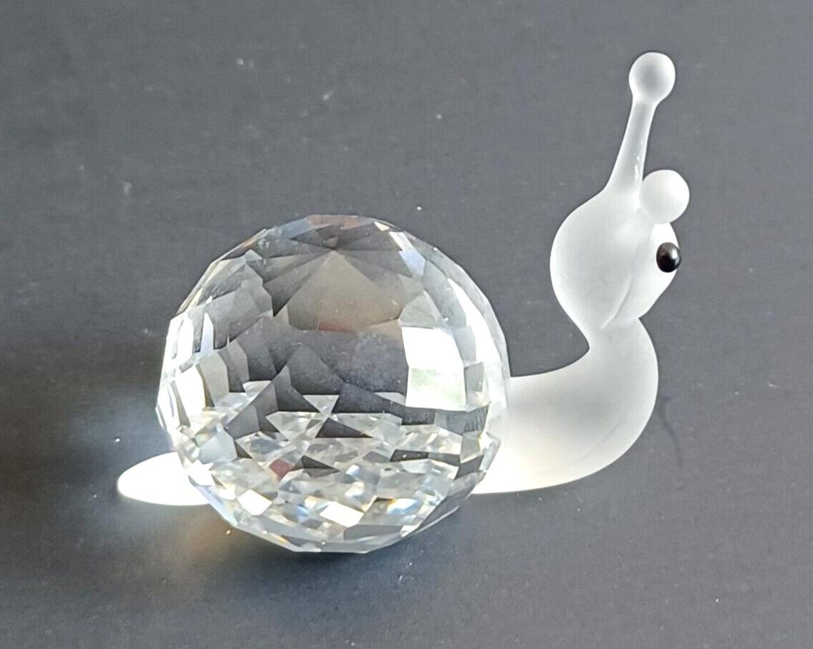 Swarovski Silver Crystal Snail Figurine in Original Box 7648 NR 30 - Etsy