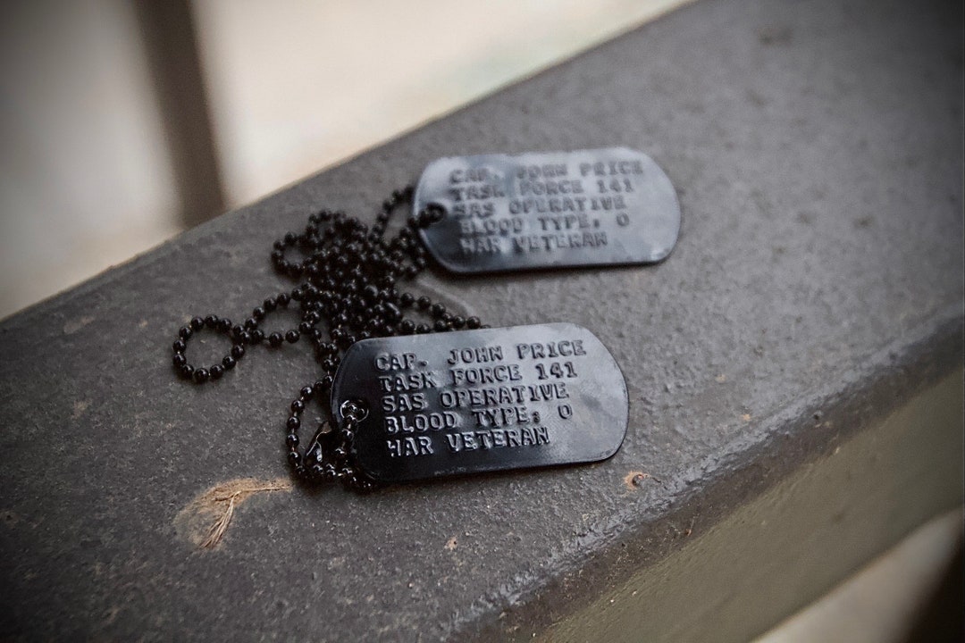 Captain John Price Call of Duty Video Game-cod Dog Tags-costume Cosplay ...
