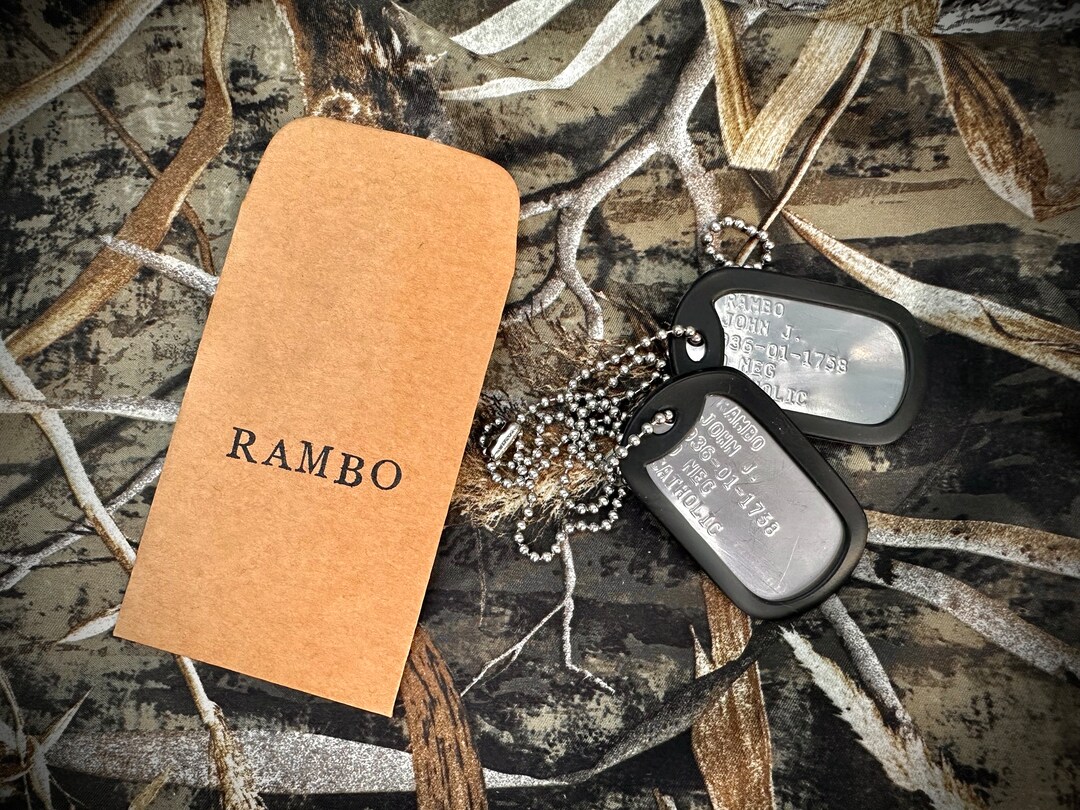 Rambo Military Dog Tags-costume Replica Cosplay Prop-lone Wolf U.S ...