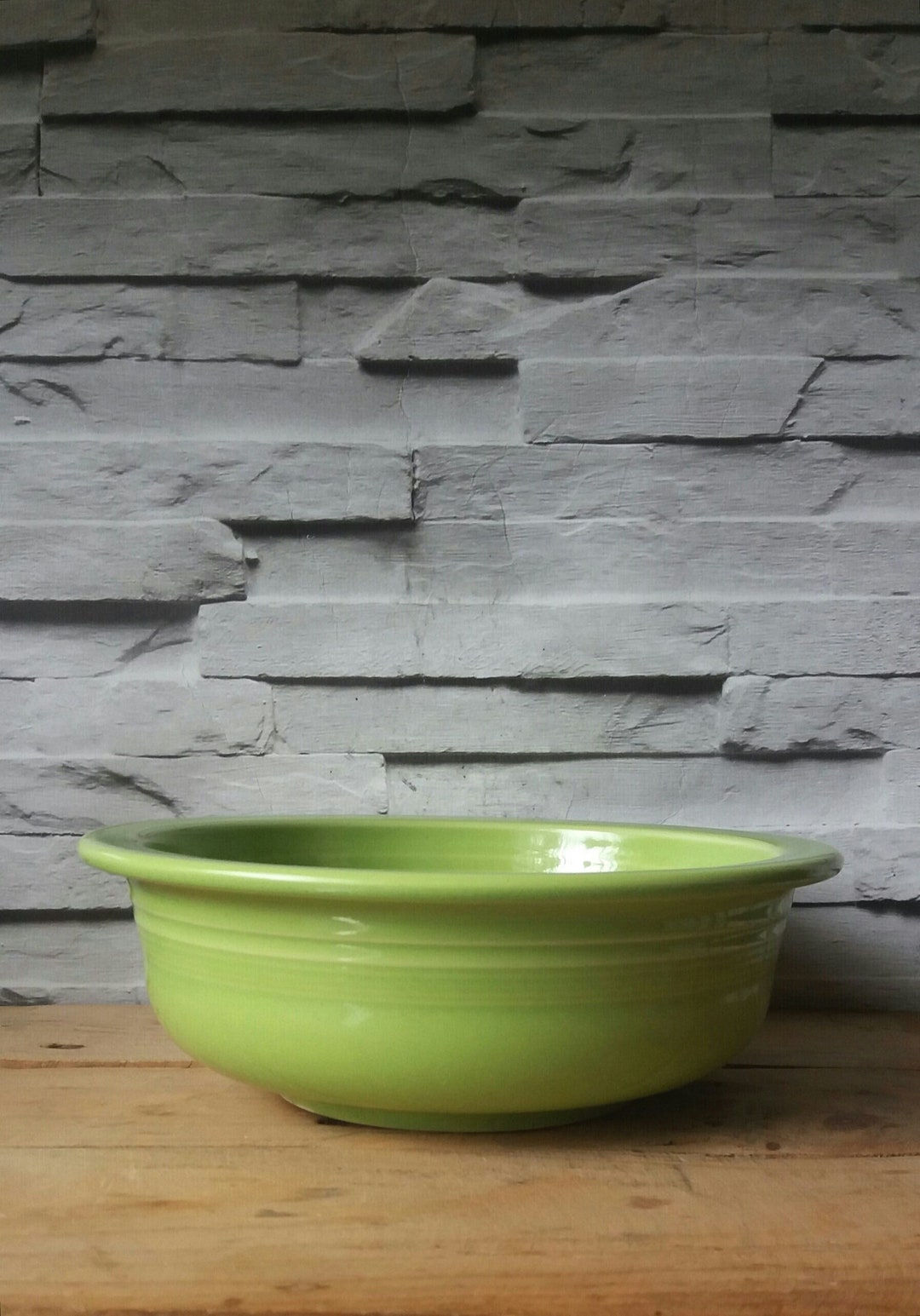 Vintage Homer Laughlin Fiesta Ware Large Chartreuse Bowl, HLC 8 1/4 ...