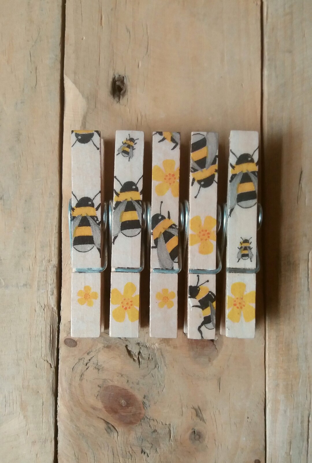 Bee Decoupage Clothespin Magnets Memo Magnets Fridge - Etsy