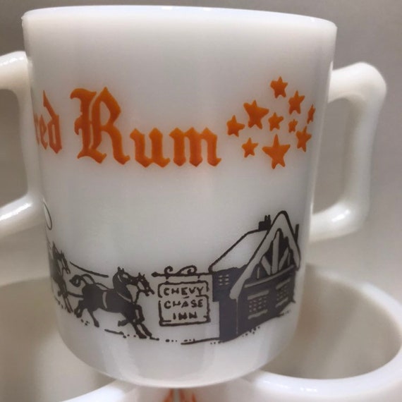 Vintage Hot Buttered Rum Mug Milk Glass Fall Haloween Mckee - Etsy