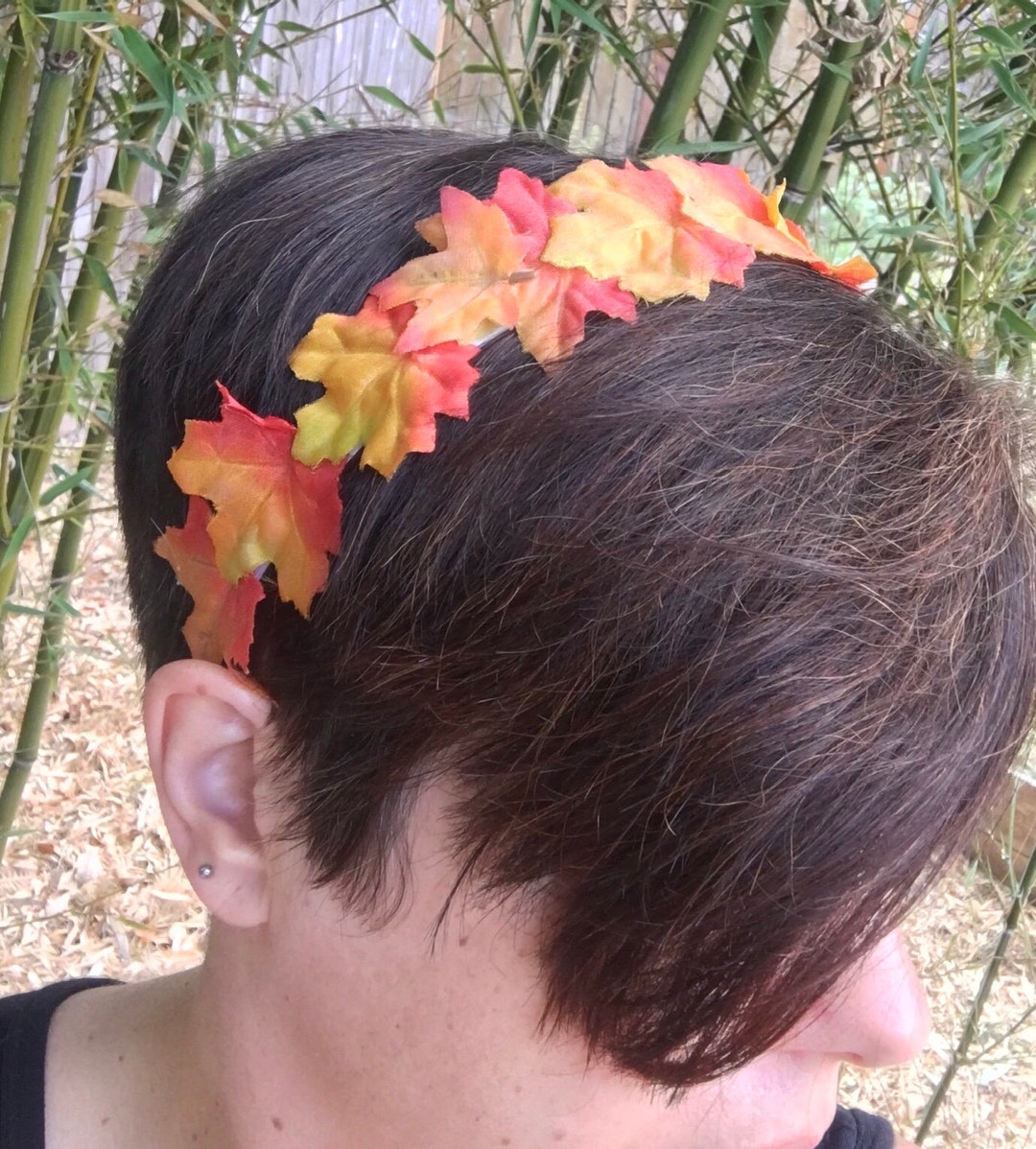 Fall Maple Leaf Crown, Fall Leaf Headband, Orange Leaf Crown, Autumn ...