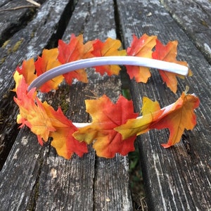 Fall Maple Leaf Crown, Fall Leaf Headband, Orange Leaf Crown, Autumn ...
